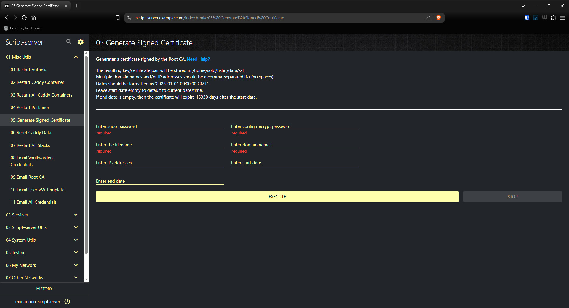 Script-server | HomeServerHQ Wiki